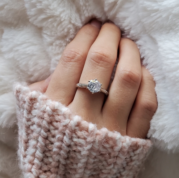 Jewelry | New Classic Silver Weddingengagement Ring | Poshmark
